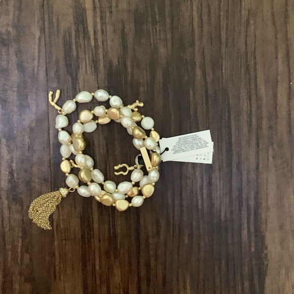 White House Black Market | Jewelry | Whbm Pearl Stretch Bracelet Set Of ...